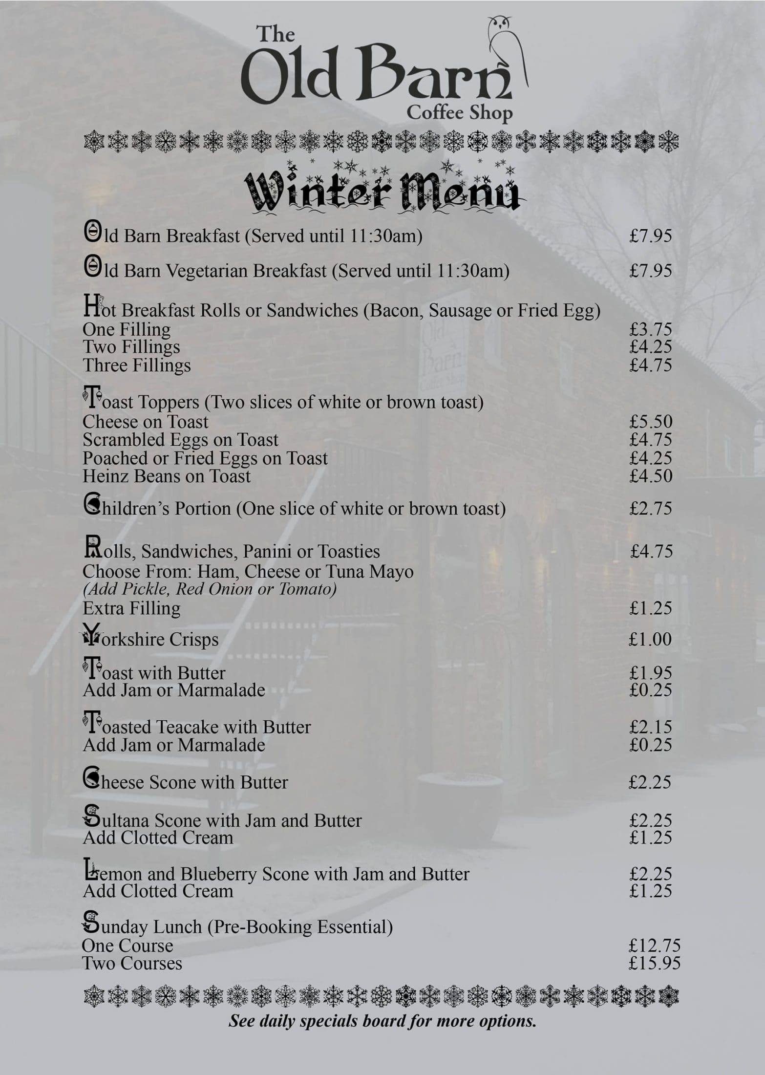 The Old Barn Coffee Shop in Thirsk - York House Leisure